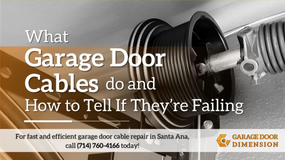 How Garage Door Cables Work and How to Spot Problems Early